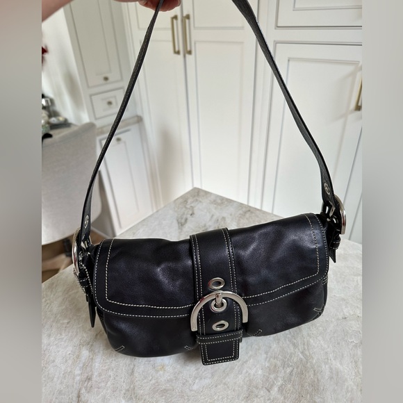 Coach | Bags | Coach Soho Flap Buckle Leather Shoulder Bag In Perfect ...